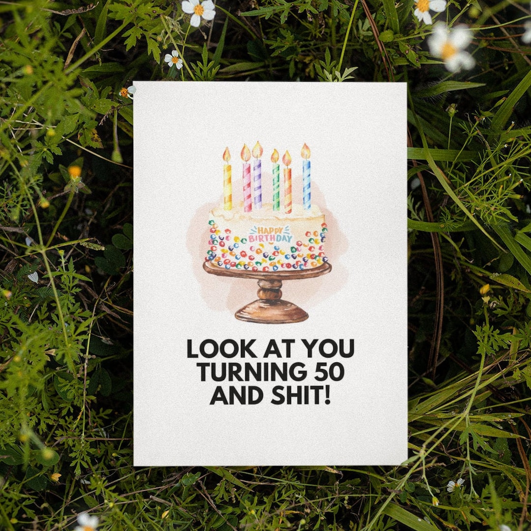 Printable 50th Birthday Card | Instant Download | Funny Birthday Card ...