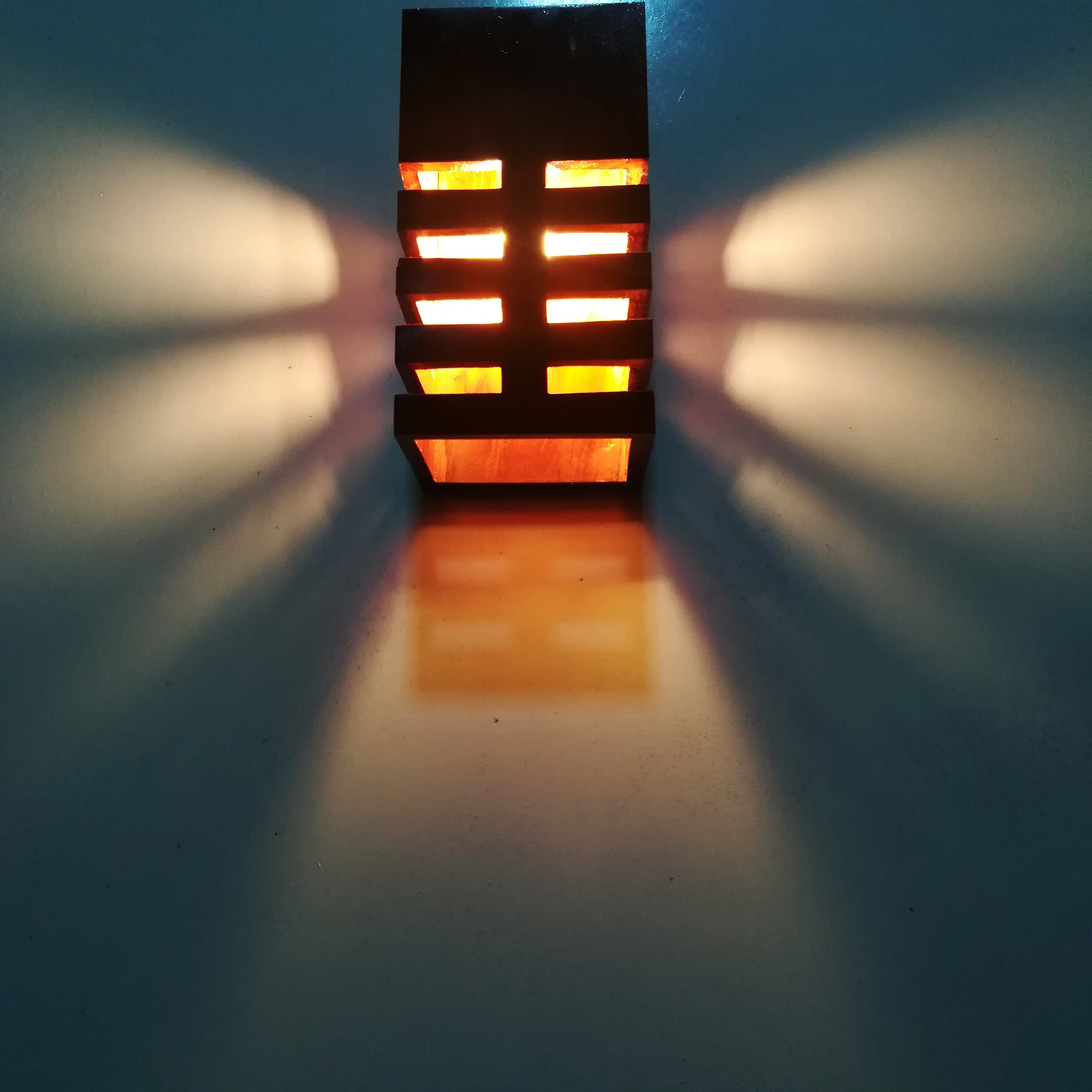 Wooden Wall Lamp / Wall Light / Wood Wall Light / Box Type Lamp / Wall ...
