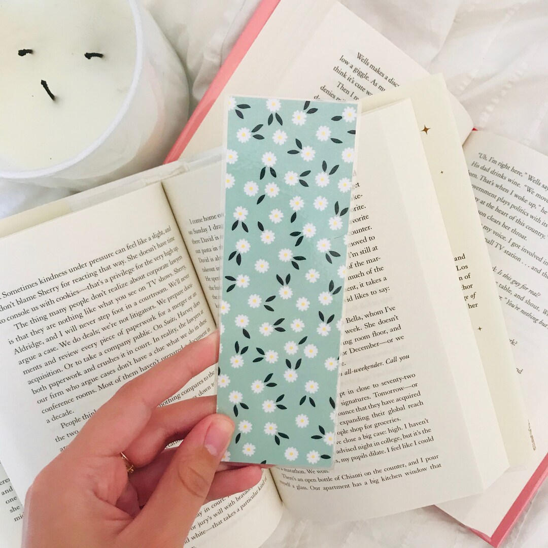 Minty Laminated Bookmark Illustrated Bookmarks Handmade Bookmarks ...