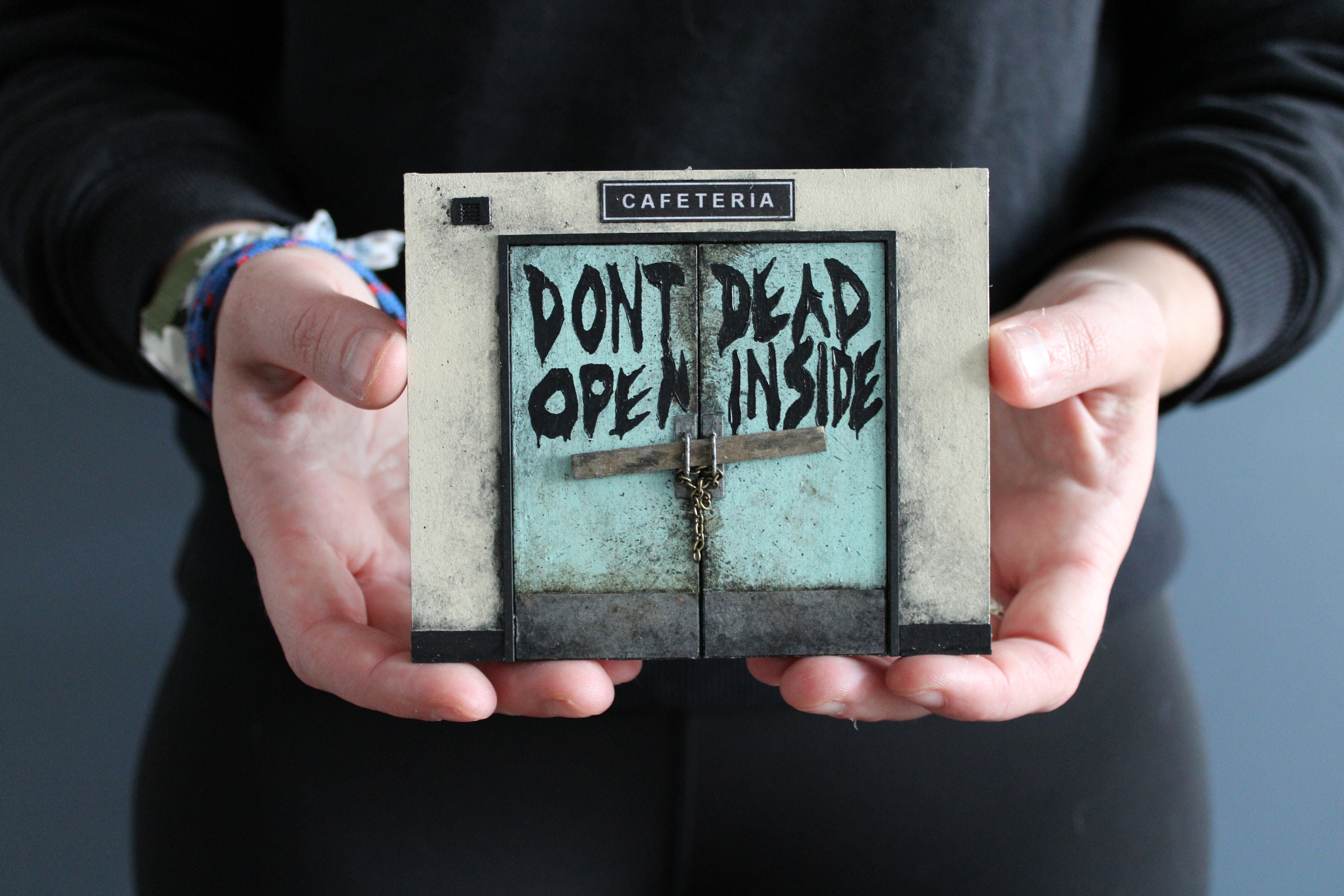 The Walking Dead Door Handcrafted Miniature Walkers Zombie - Etsy