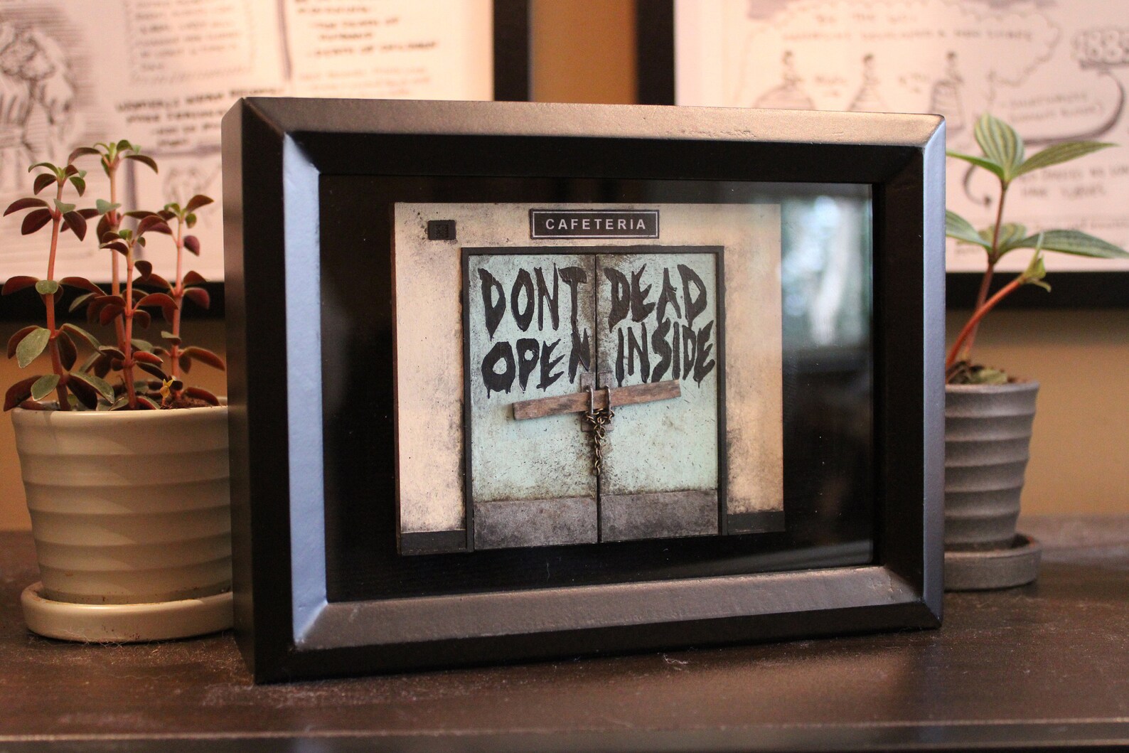 The Walking Dead Door Handcrafted Miniature Walkers Zombie - Etsy