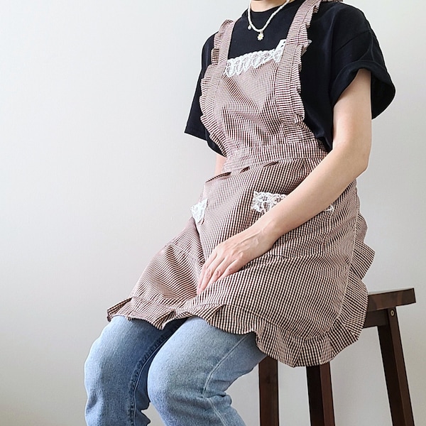 Gingham Apron - Etsy