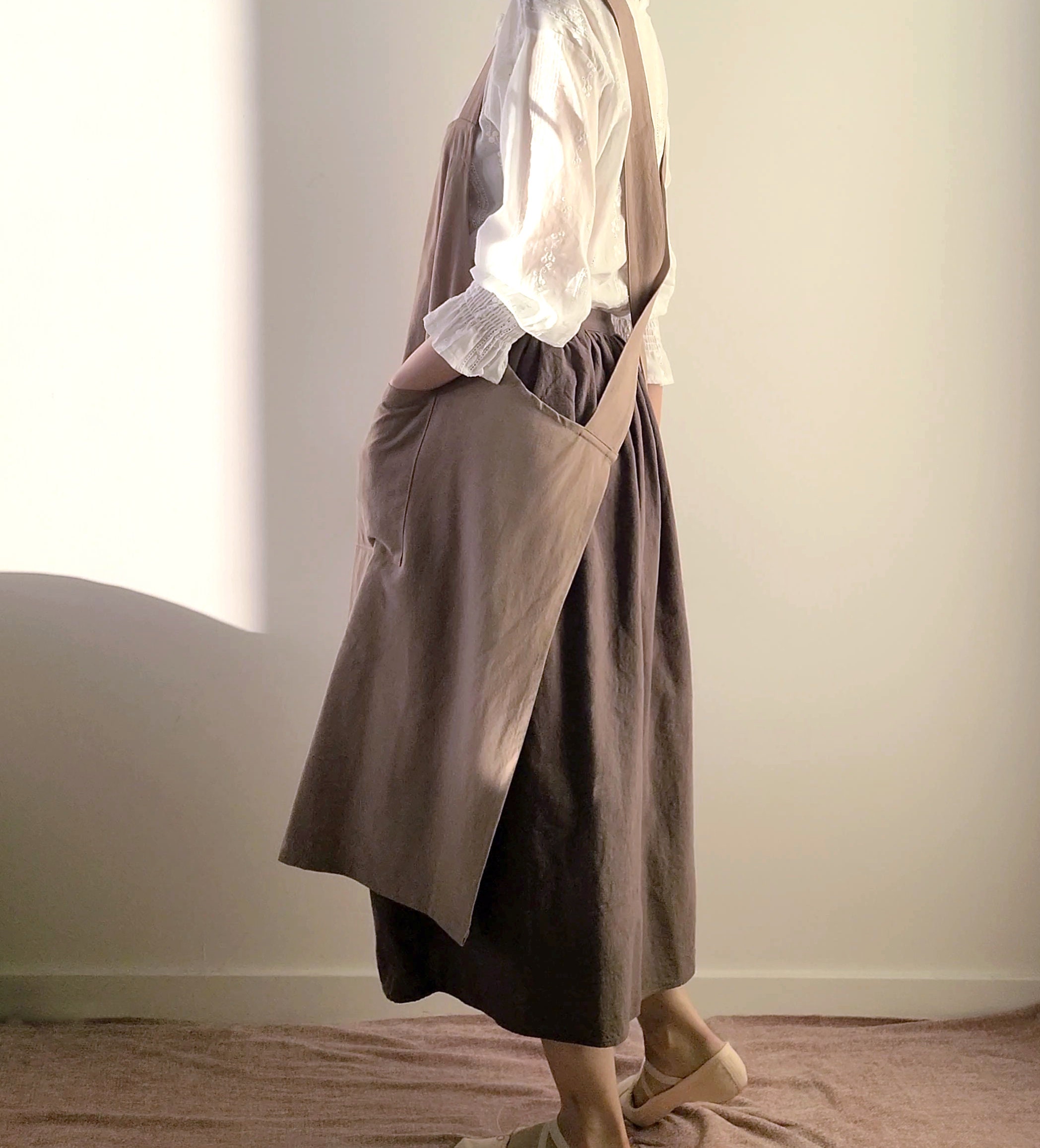 Linen Cotton Cross Back Apron Warm Cottage Aprons for Women - Etsy