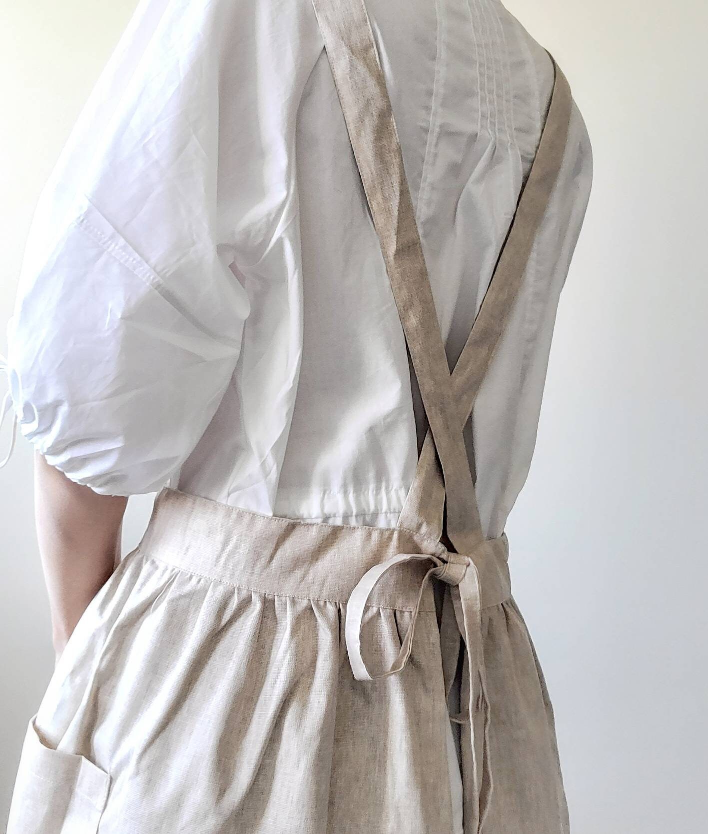 Linen Pinafore Apron Dress Waterproof Aprons for Women - Etsy UK