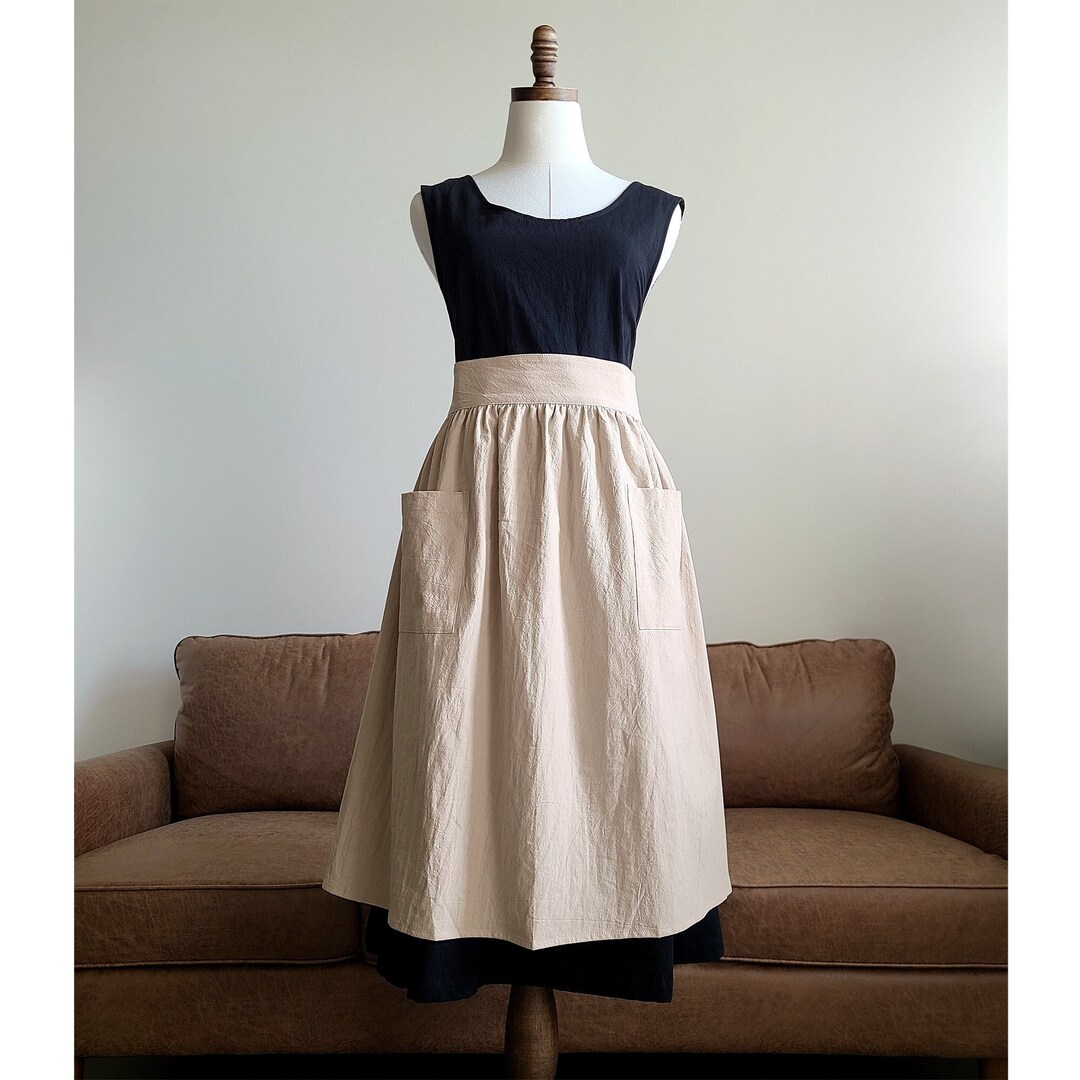 Retro Kitchen Skirt for Women, Victorian-style Half Apron With Pockets ...