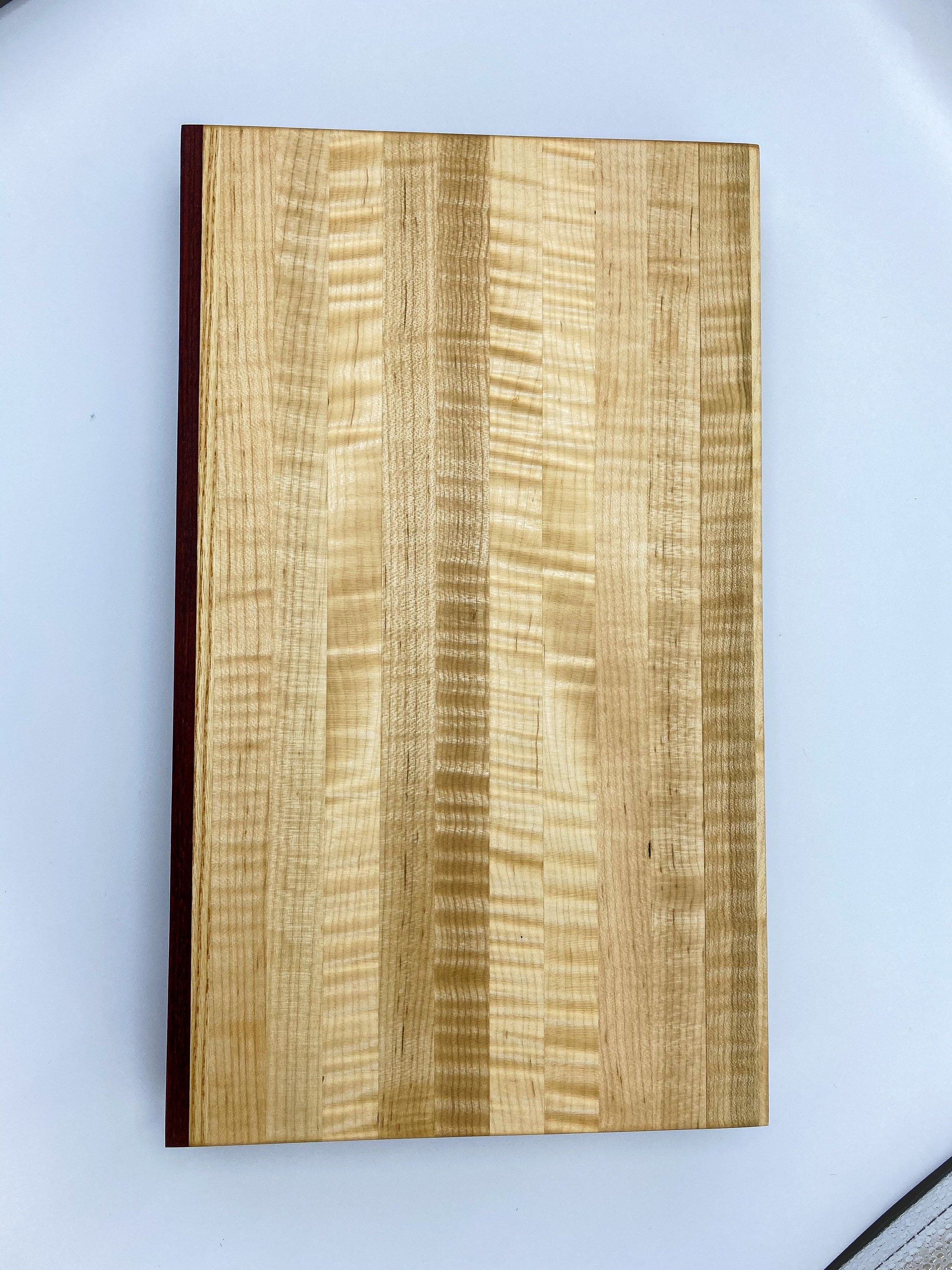 Curly Maple Wood Edge Grain Butcher Block Cutting Board - Etsy