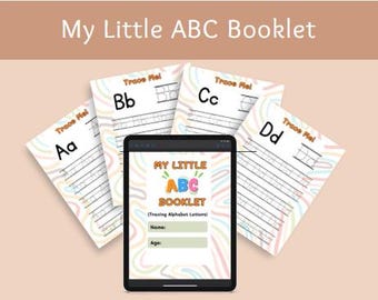 My Little ABC Booklet Tracing Alphabet Edition N Insert Printable - Etsy