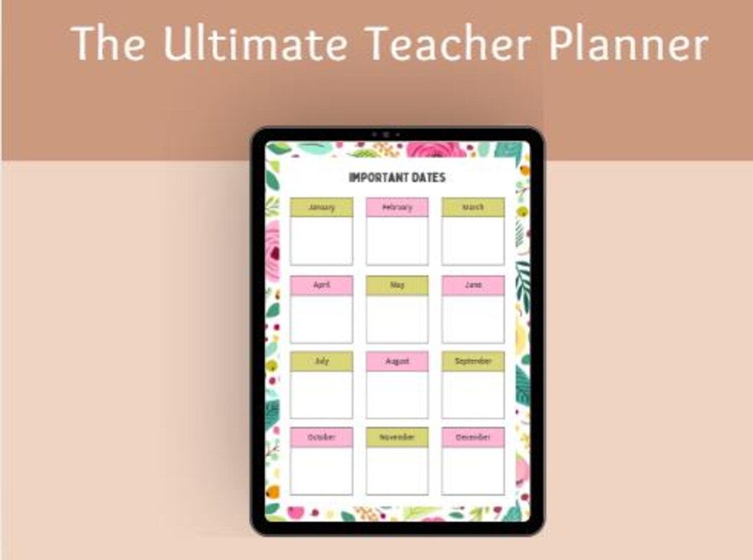 The Ultimate Teacher Planner Organiser Important Dates 2025 Printable ...