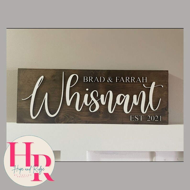 Personalized Last Name Sign Wedding Sign Custom Wedding Gift Laser Cut ...