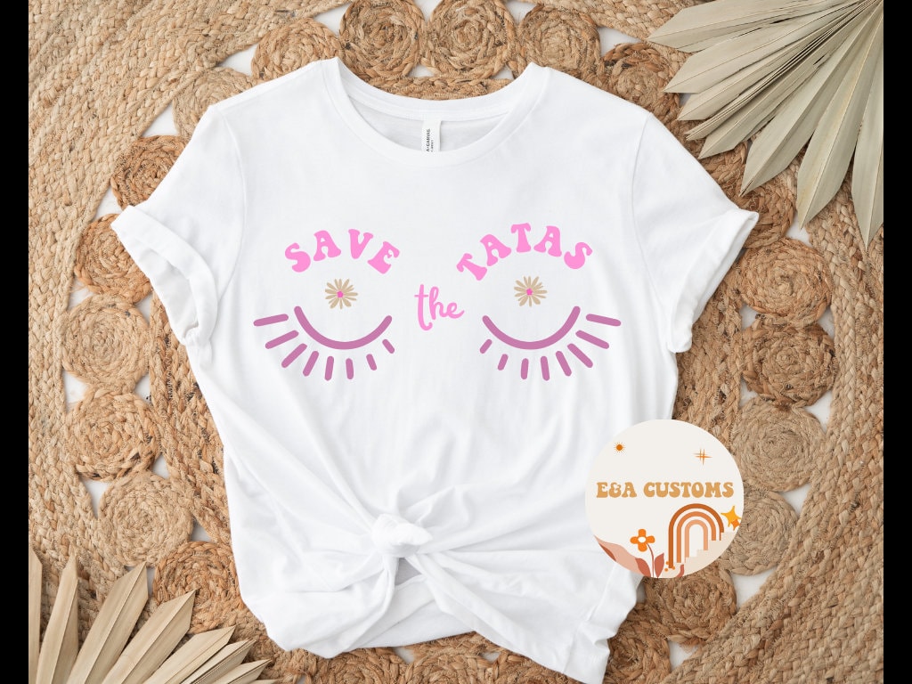 Save the Tatas Shirt Pinks Color Breast Cancer Awareness - Etsy