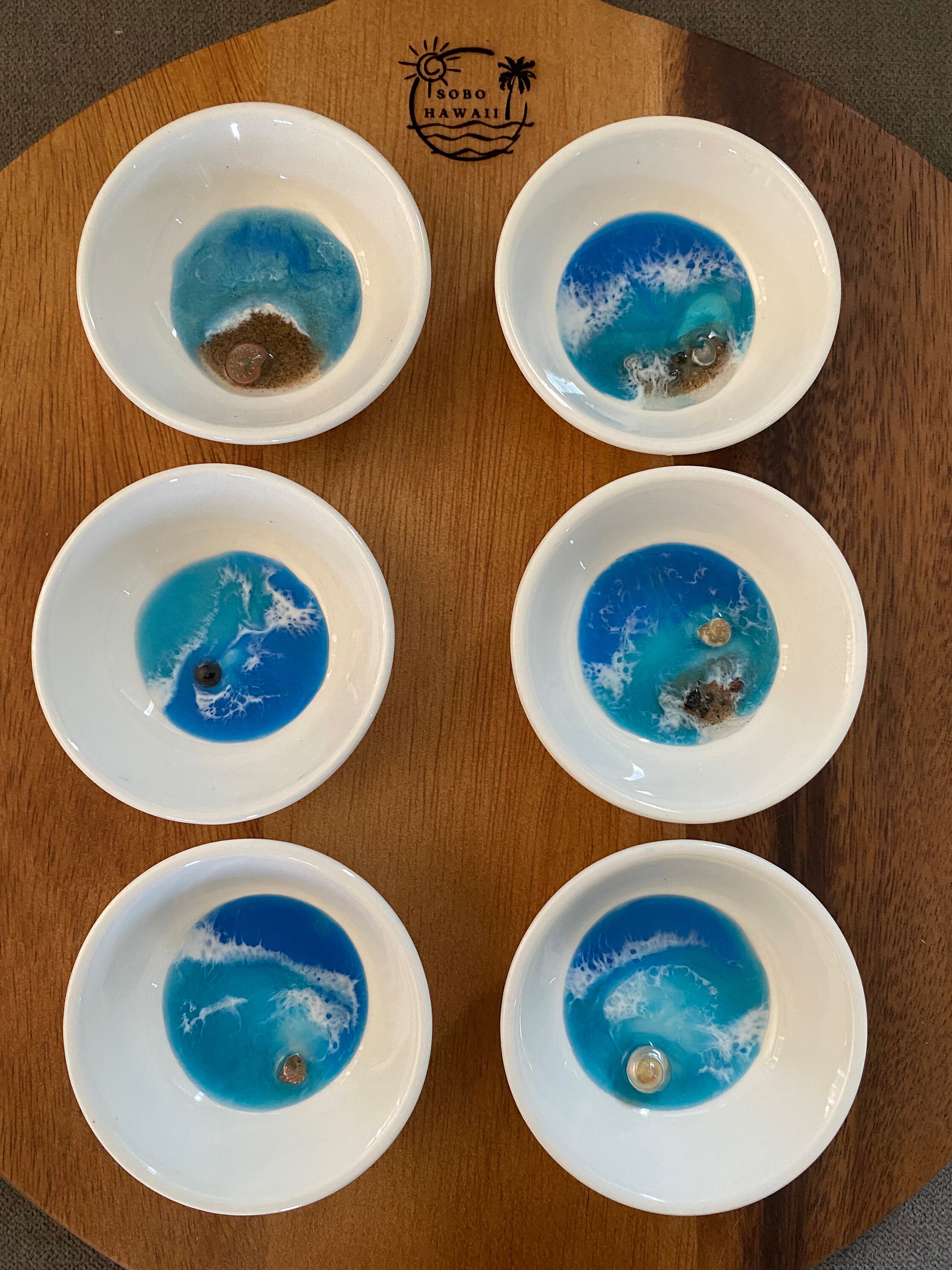 Maui Made Unique Ocean Resin Ring Bowls - Etsy