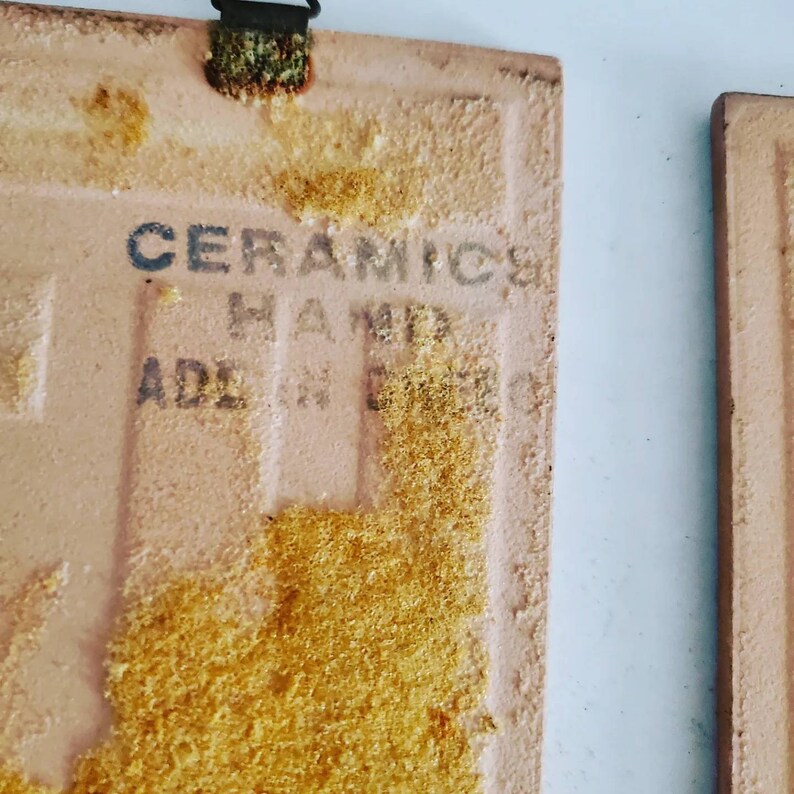 Vintage Hand Painted Ceramic Tile House Address Numbers LOT - Etsy