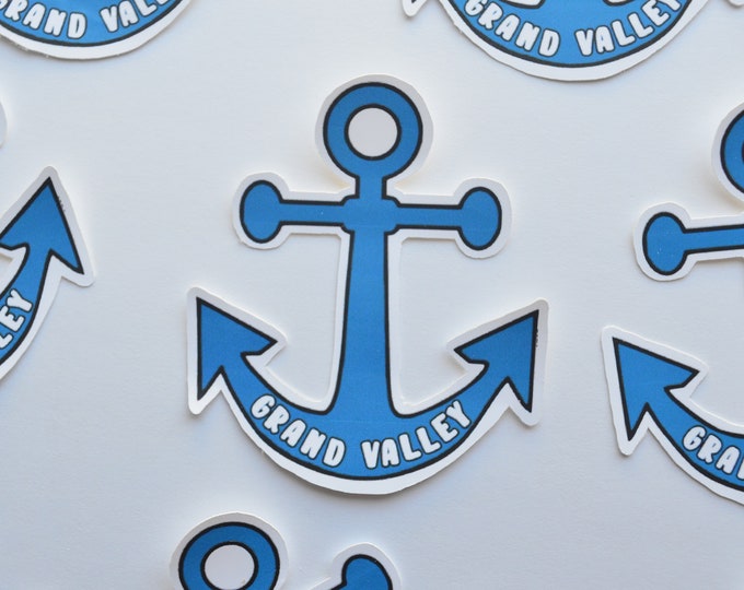 Anchor up GVSU Sticker, Grand Valley State University, GVSU, GVSU ...