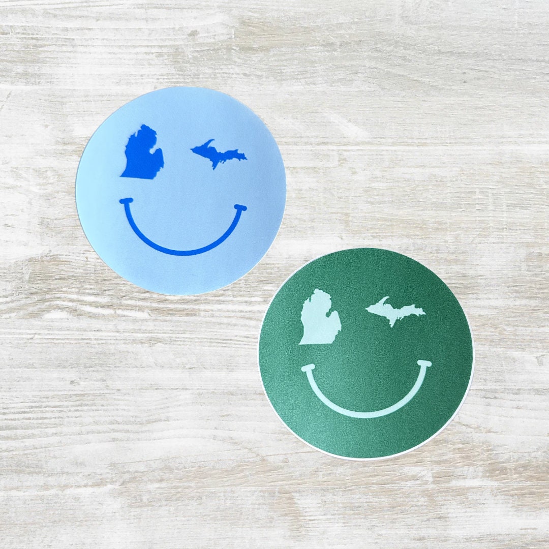 Waterproof Michigan Wink Sticker, Vinyl Sticker, Car Sticker, Michigan ...