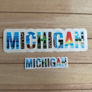 CLEAR Michigan Sticker, Vinyl Sticker, Michigan Sticker, Car Sticker ...