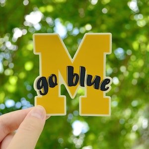 Waterproof Michigan Sticker, Uofm Sticker, Michigan Gift, Ann Arbor, Go ...