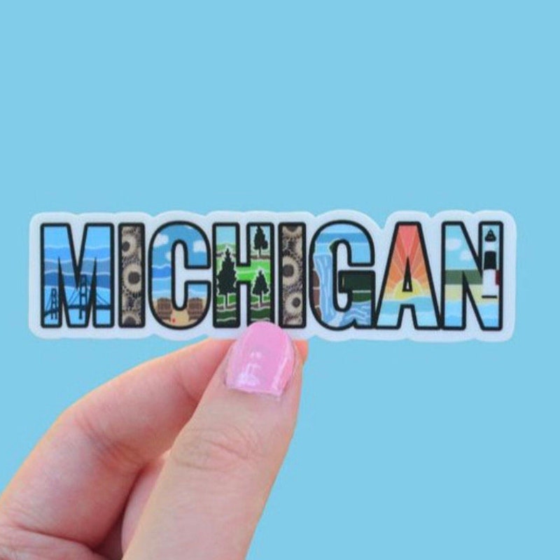Michigan Sticker - Etsy
