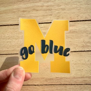 Waterproof Michigan Sticker, Uofm Sticker, Michigan Gift, Ann Arbor, Go ...