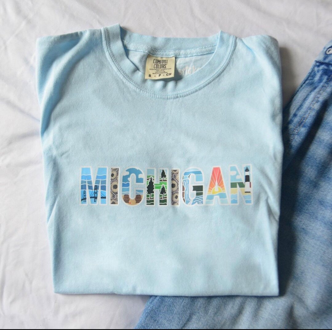 Michigan Lover T Shirt - Michigan Shirt, Great Lakes Shirt, Michigan ...