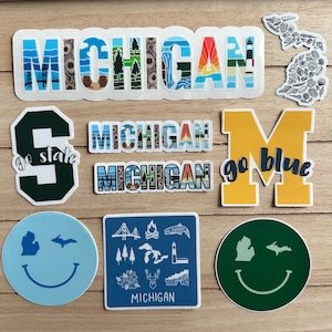 CLEAR Michigan Sticker, Vinyl Sticker, Michigan Sticker, Car Sticker ...