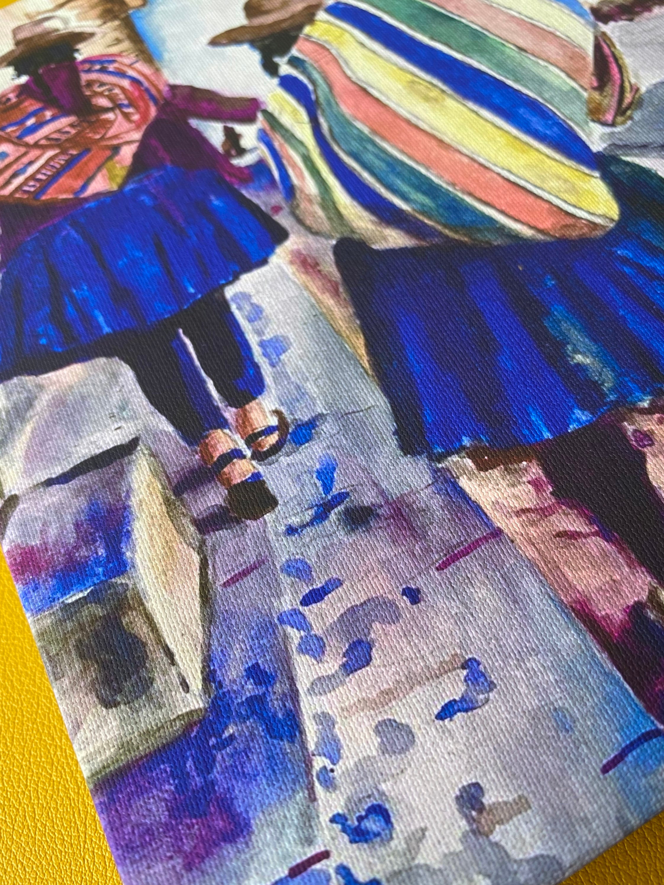 Peruvian Women Watercolor Canvas Print / Peru Wall Art / Home - Etsy