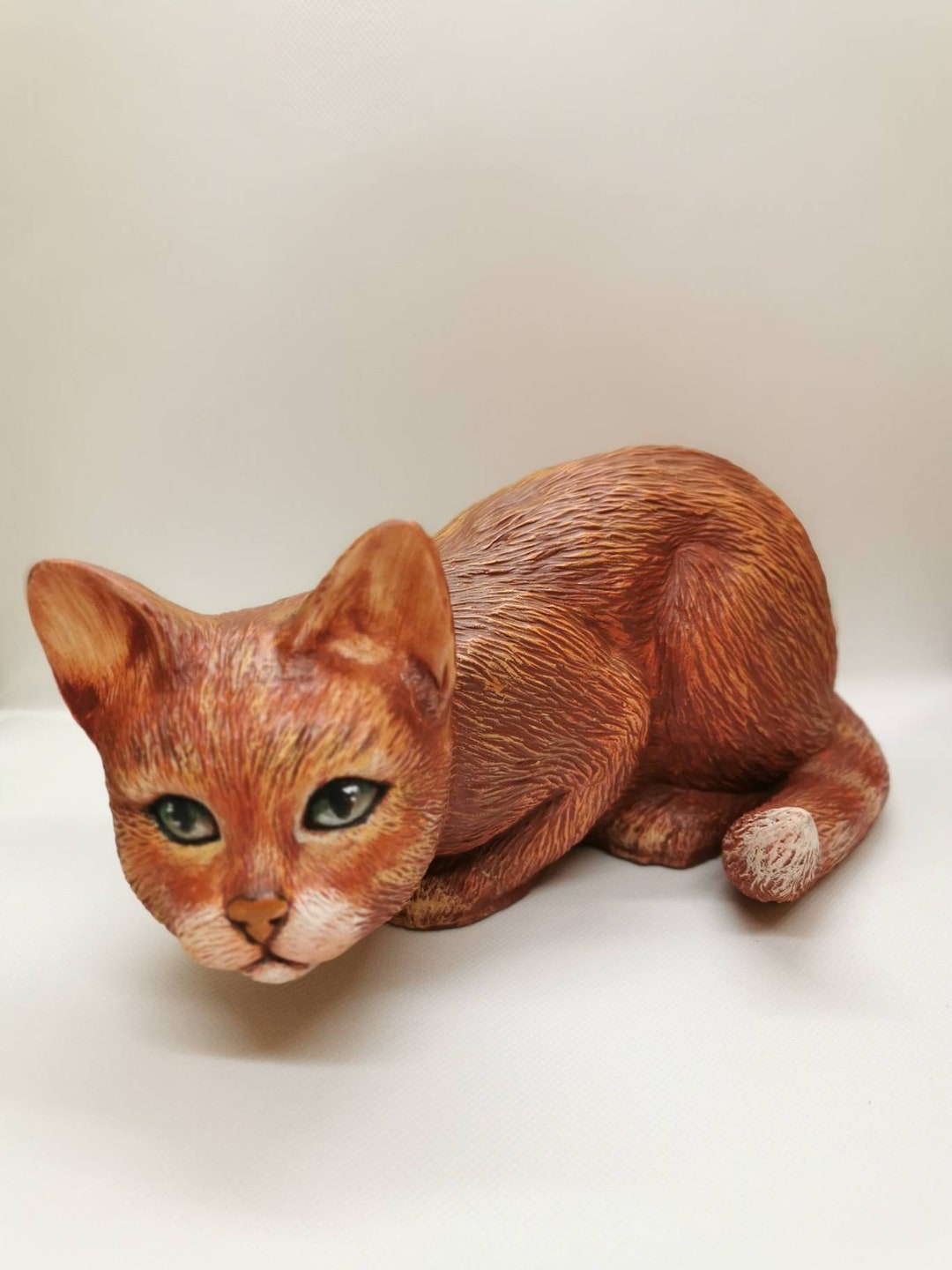 Animal Urns Hand Painted by Janus, Cat Urn 0.9 Liters, Ceramic ...