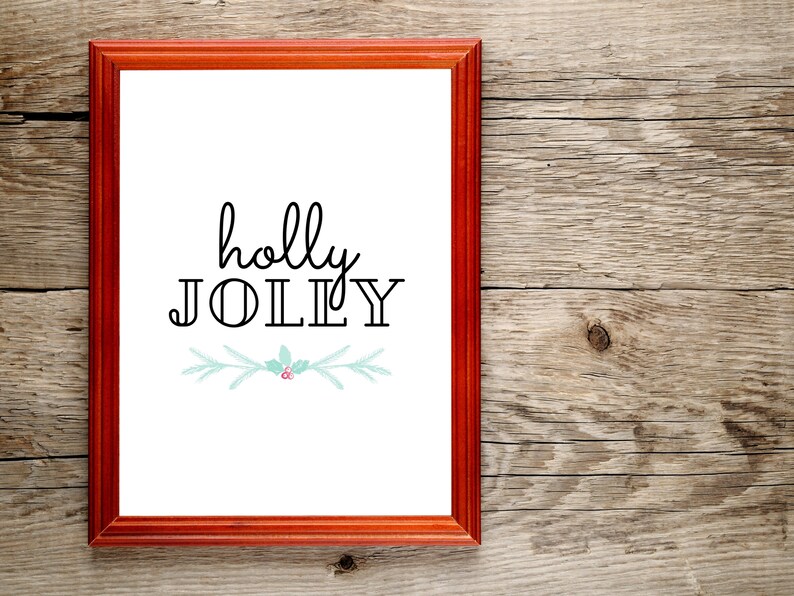 Holly Jolly | Wall Art | Wall Decor | Holly | Digital Download ...