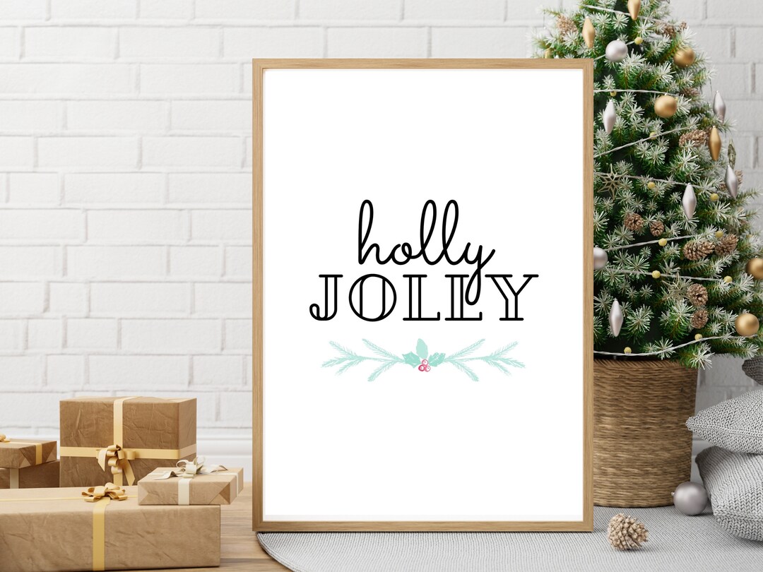 Holly Jolly | Wall Art | Wall Decor | Holly | Digital Download ...