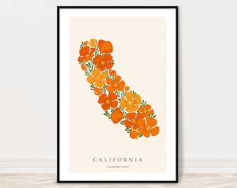 California Poppy Print - Etsy