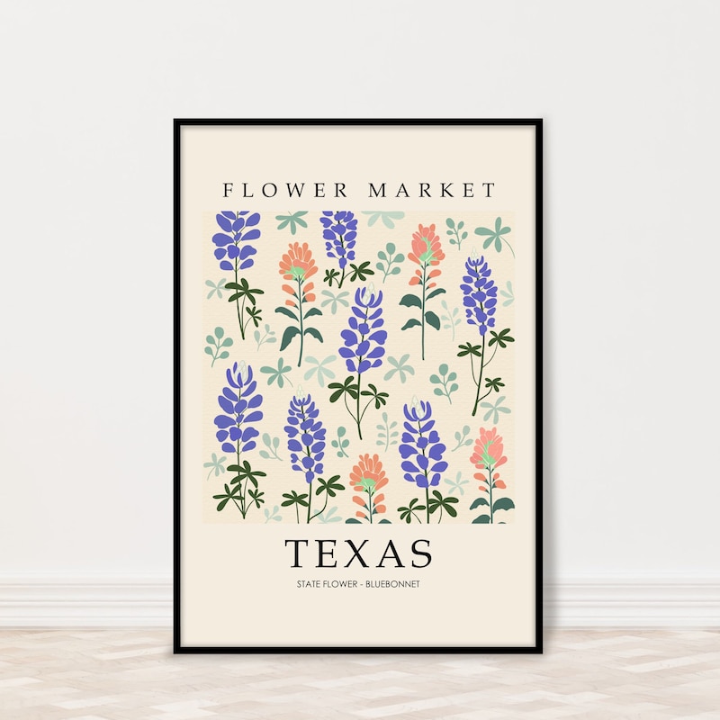 Texas Wildflower Print - Etsy