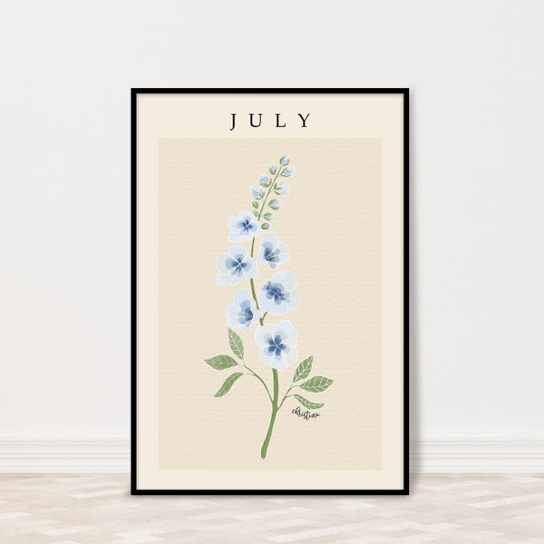 July Birth Flower Svg - Etsy