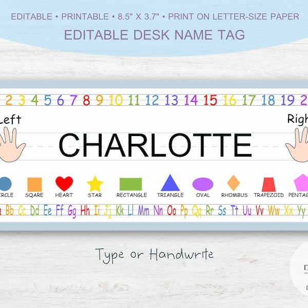 Class Name Tag for Desk - Etsy