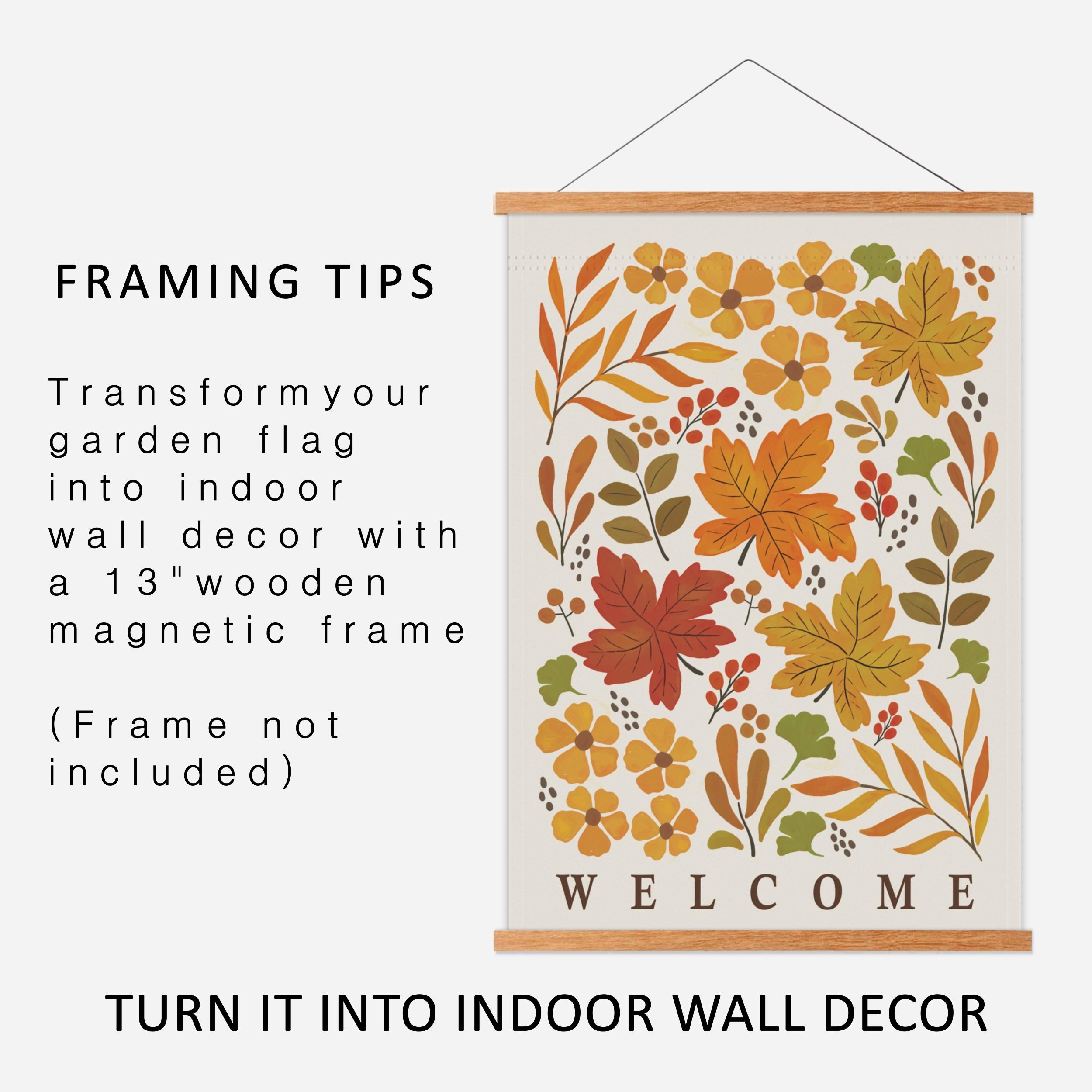 Boho Fall Foliage Welcome Garden Flag and House Flag | Cottagecore ...