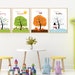 4 Season Wall Art, Poster & Print Set of 4 Four Season Trees Printable ...