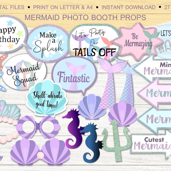 Mermaid Photo Booth Props - Etsy