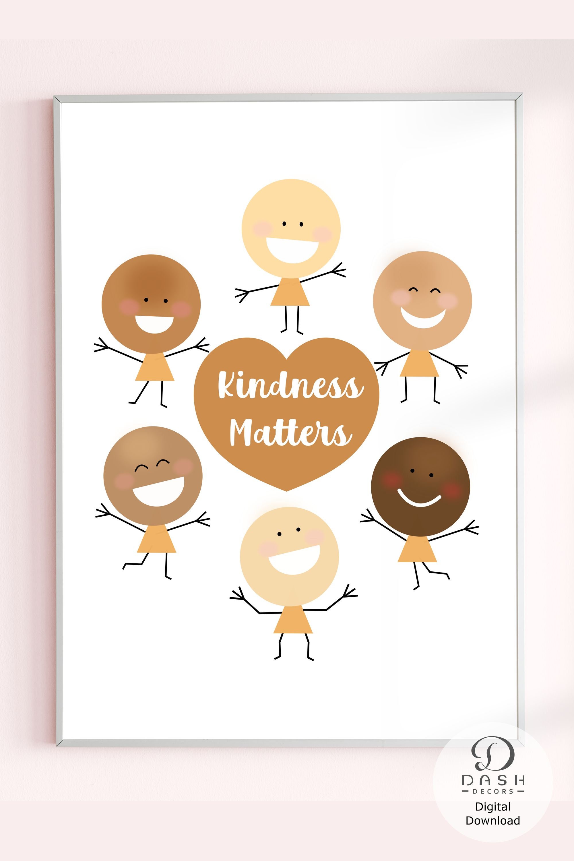 Kindness Matters Poster Sign & Wall Art for Kids Kindness - Etsy