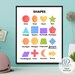Rainbow Shapes Chart & Poster for Kids - Watercolor Toddler Shapes ...