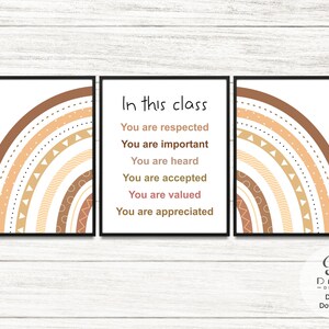 Boho Rainbow Classroom Affirmation Posters for Kids - Set of 3 ...
