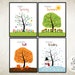 4 Season Wall Art, Poster & Print Set of 4 Four Season Trees Printable ...