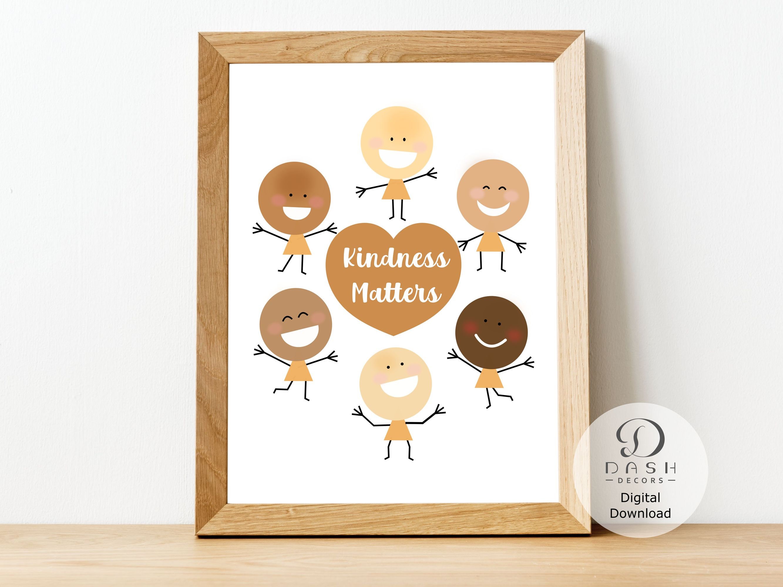 Kindness Matters Poster Sign & Wall Art for Kids Kindness - Etsy