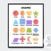 Rainbow Shapes Chart & Poster for Kids - Watercolor Toddler Shapes ...