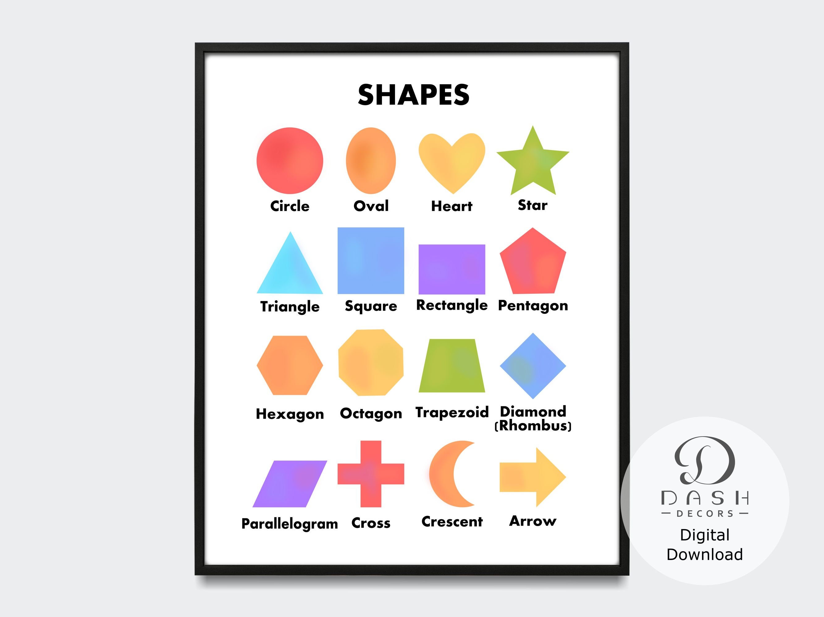 Shapes Chart For Preschool