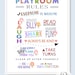 Playroom Rules Printable Wall Art & Poster for Kids Digital Playroom ...