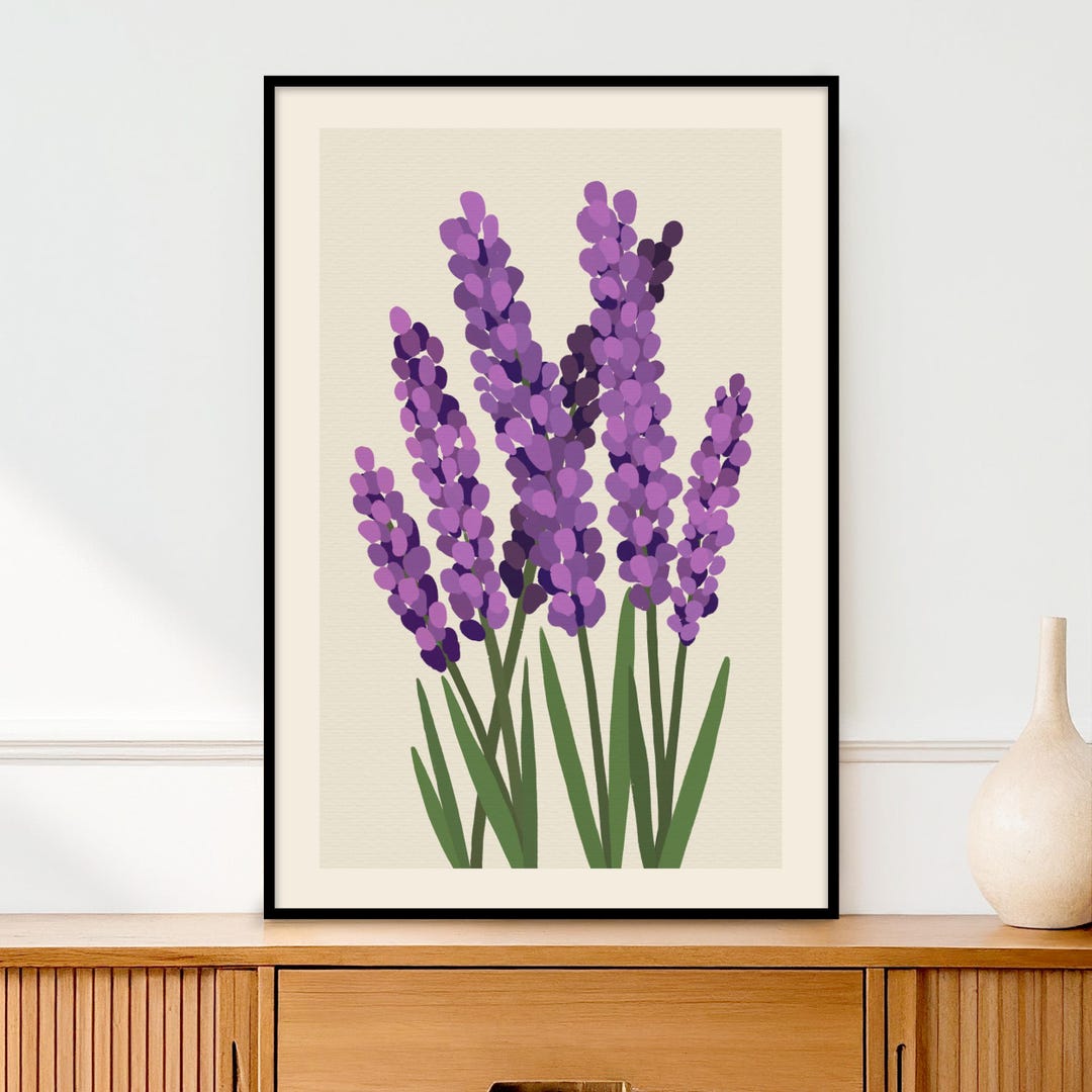 Lavender Floral Wall Art Print | Purple Colorado State Flower Wall Art ...