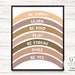 Boho Rainbow Daily Affirmation Wall Art for Kid's Room, Playroom ...