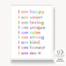 Rainbow Affirmation Wall Art for Kids Daily Affirmation - Etsy
