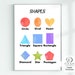 Geometric Shapes Printable Poster & Chart - Rainbow Color Montessori ...