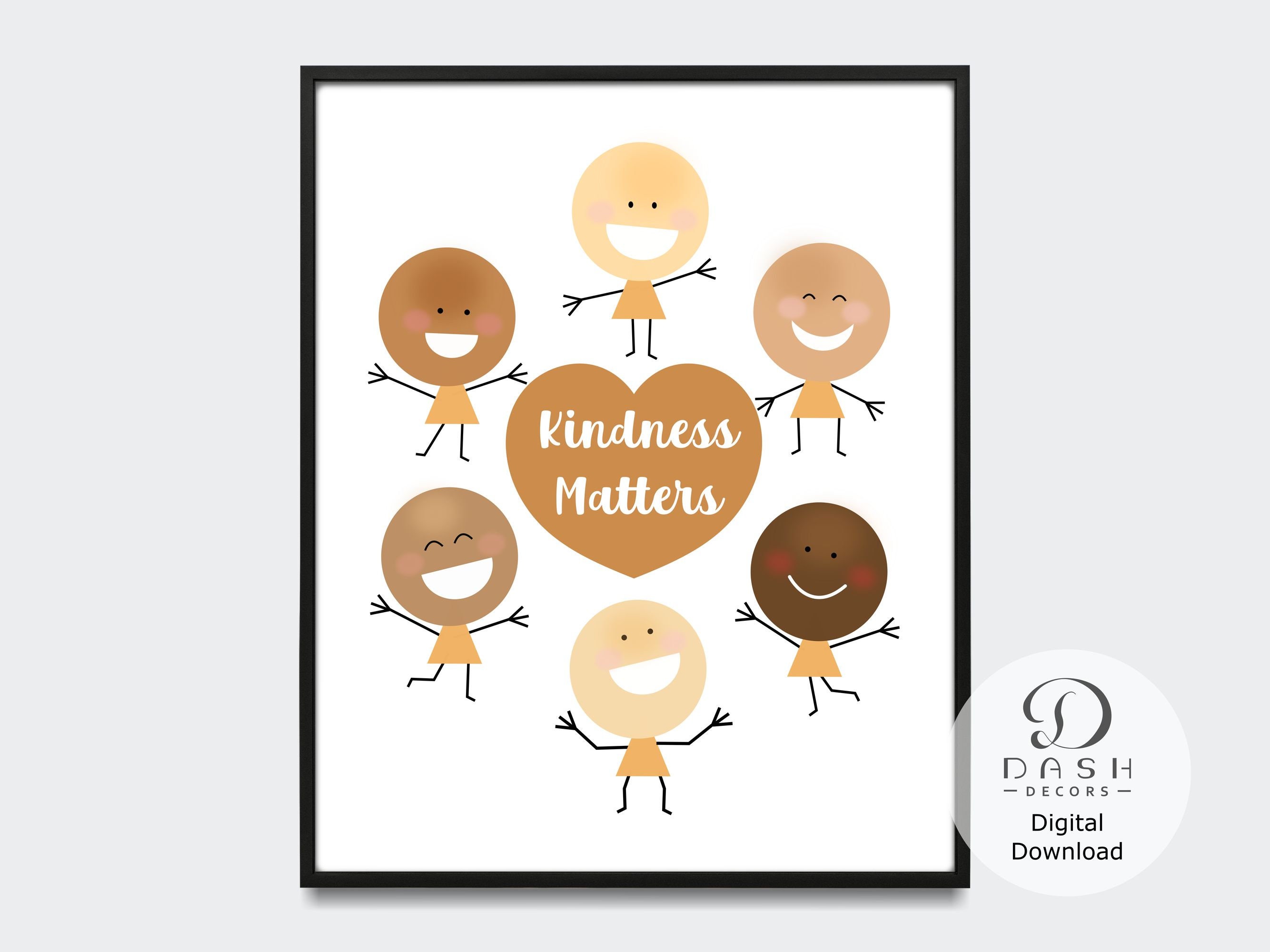 Kindness Matters Poster Sign & Wall Art for Kids Kindness - Etsy