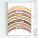 Boho Rainbow Daily Affirmation Wall Art for Kid's Room, Playroom ...