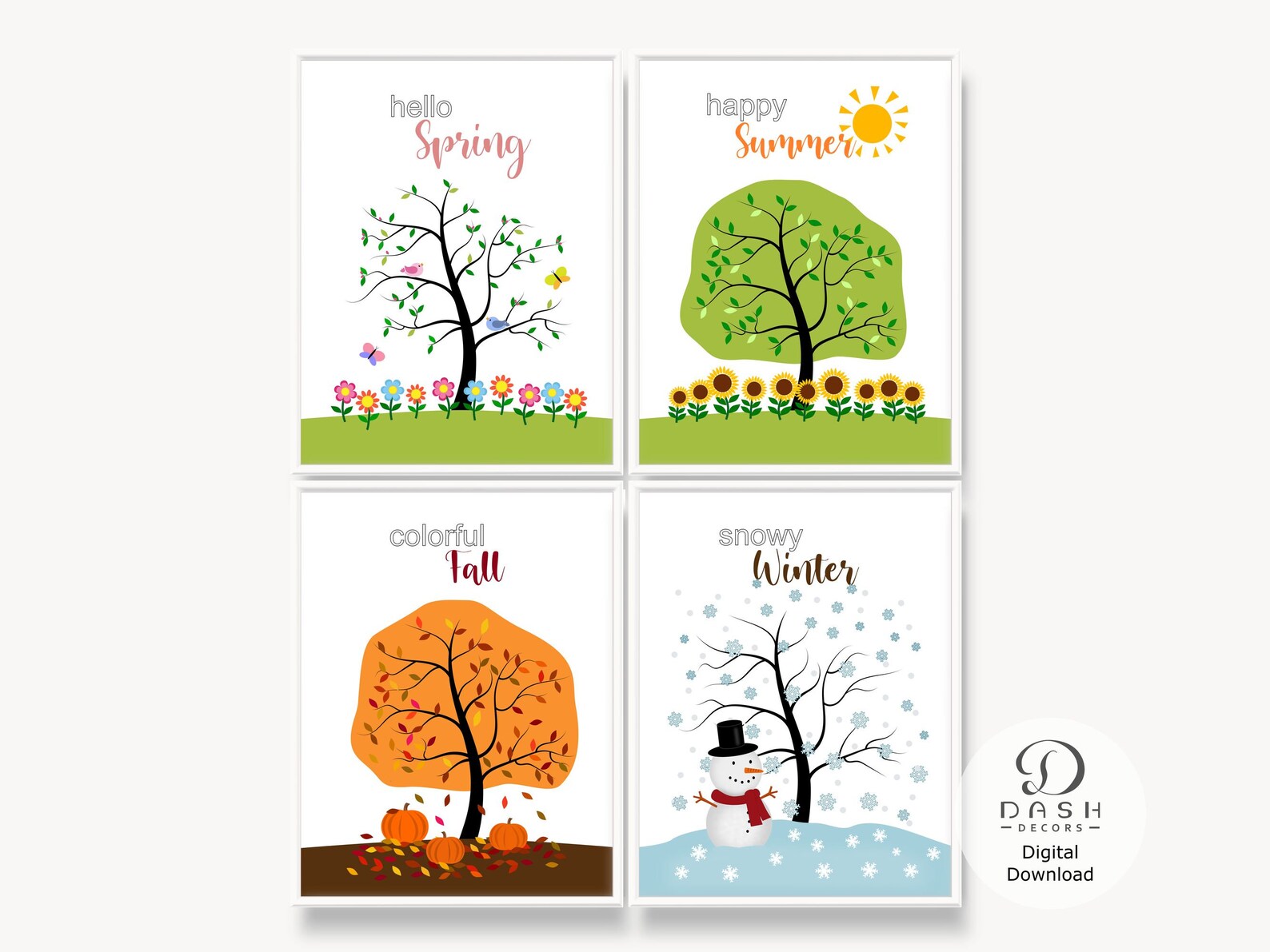 4 Season Wall Art Poster & Print Set of 4 Four Season - Etsy Australia